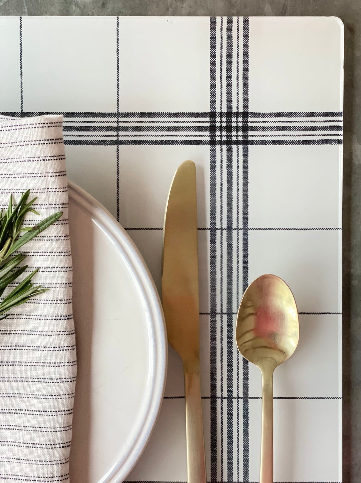 Miller French Check Placemat – Proper Table Co.